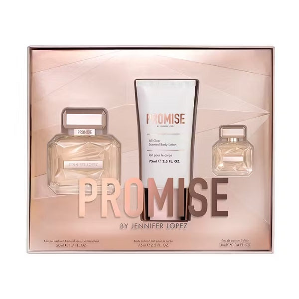 Jennifer Lopez Promise 50ml EDP Spray + 75ml Body Lotion+10ml EDP Spla ...