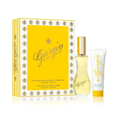 Giorgio Beverly Hills Yellow 90ml Eau De Toilette Spray + 50ml Body Lo ...